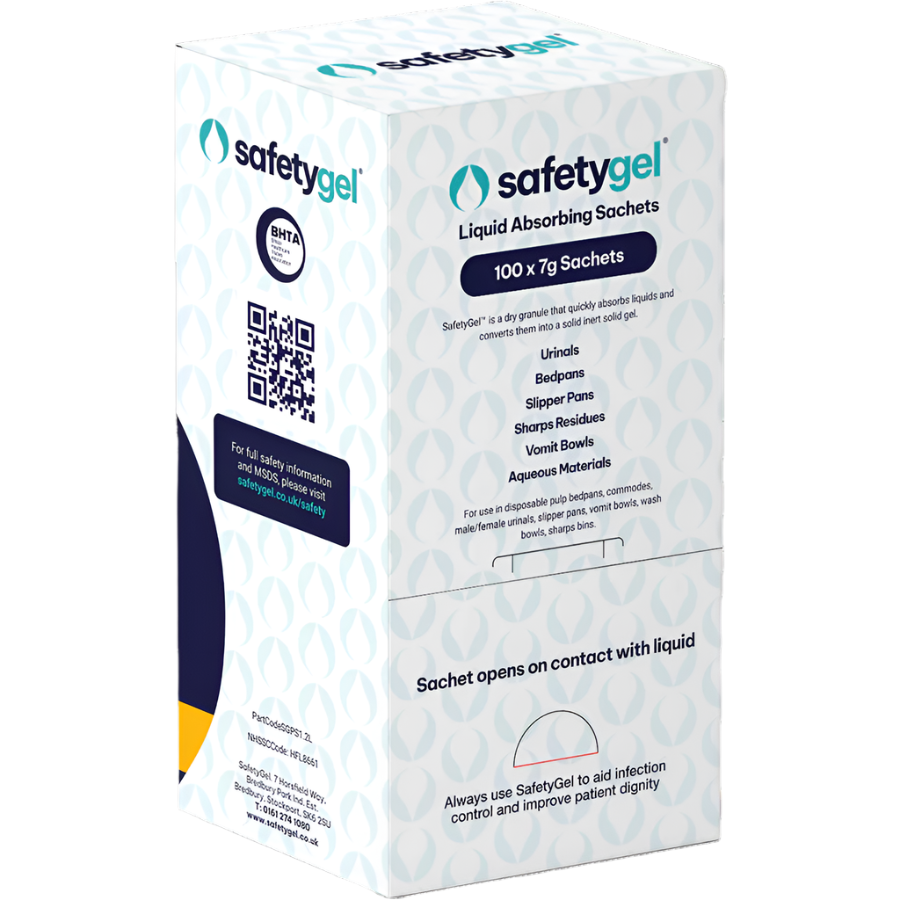 Super Absorbent Fast-Acting Sachets 1.2 Litre - Box of 100 – Safetygel UK